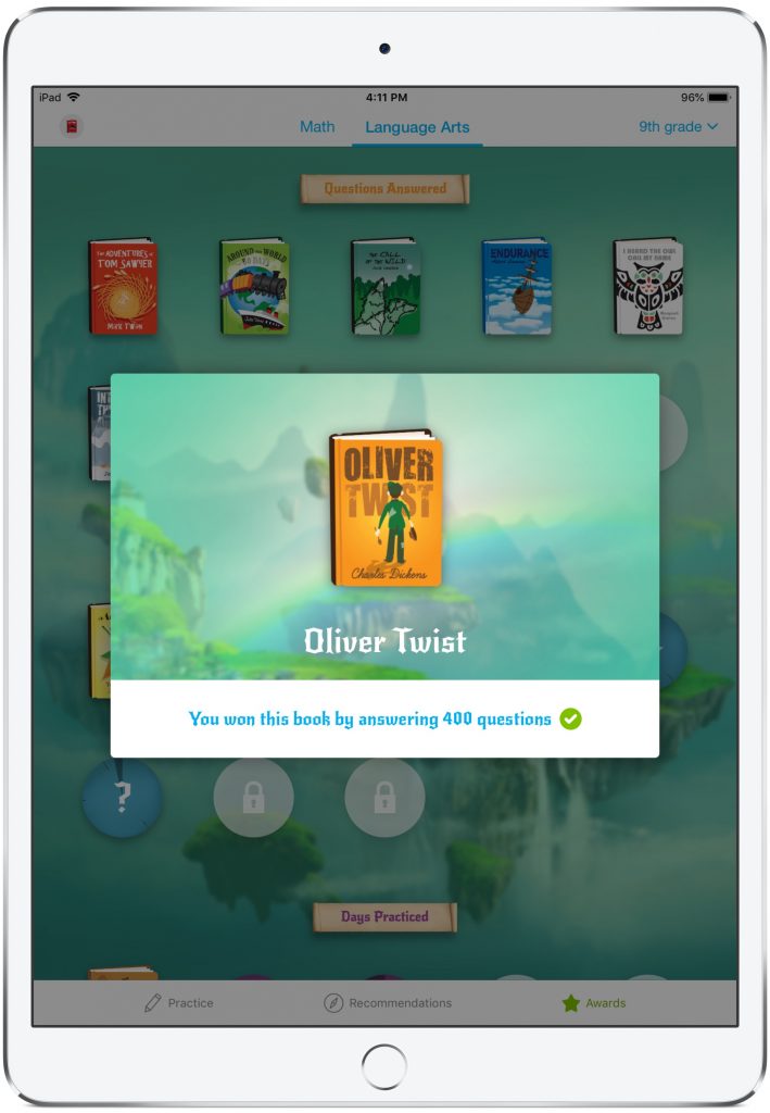 Language arts awards are now available on iPad! - IXL Official Blog
