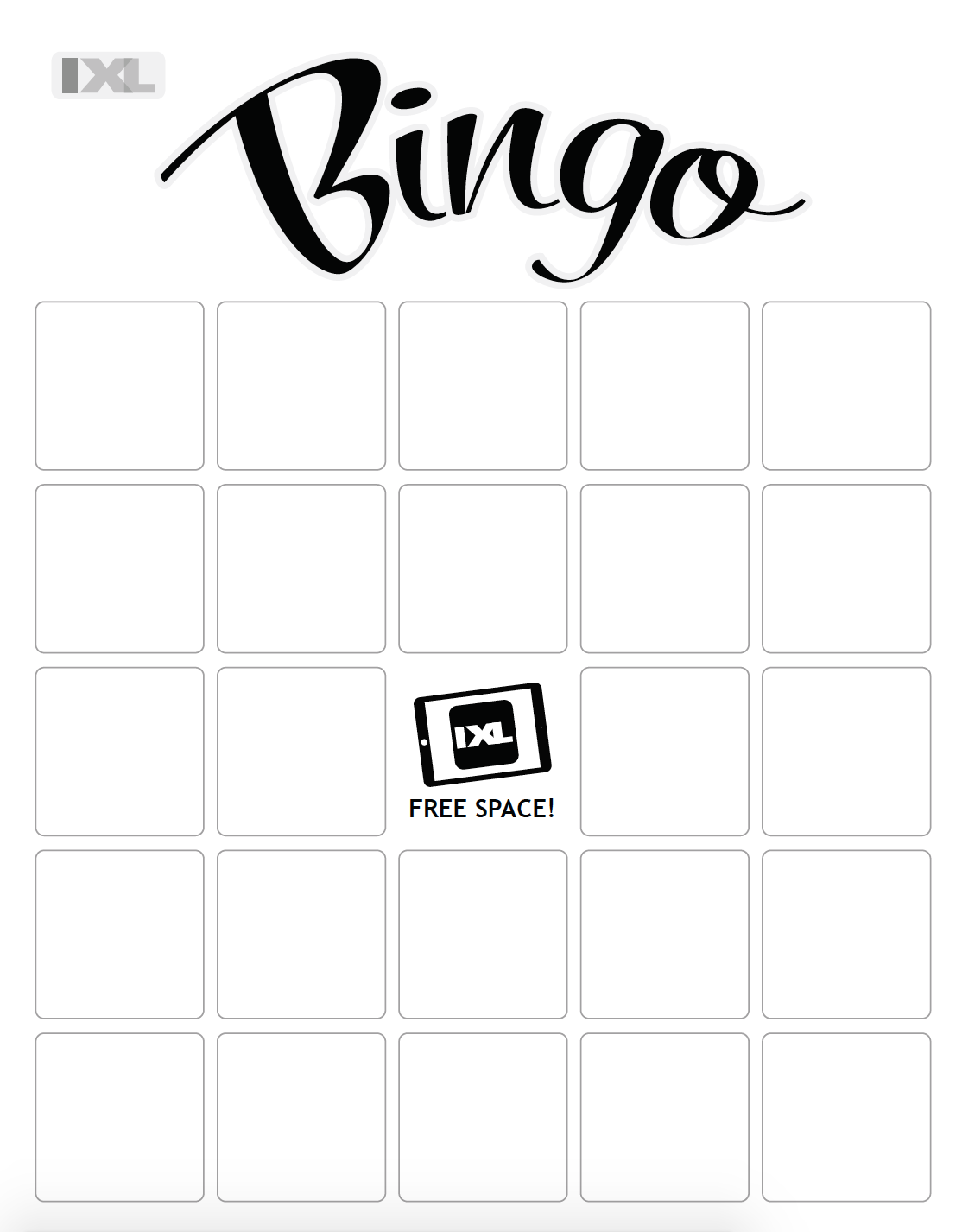 Make your own IXL BINGO Boards! - IXL Official Blog