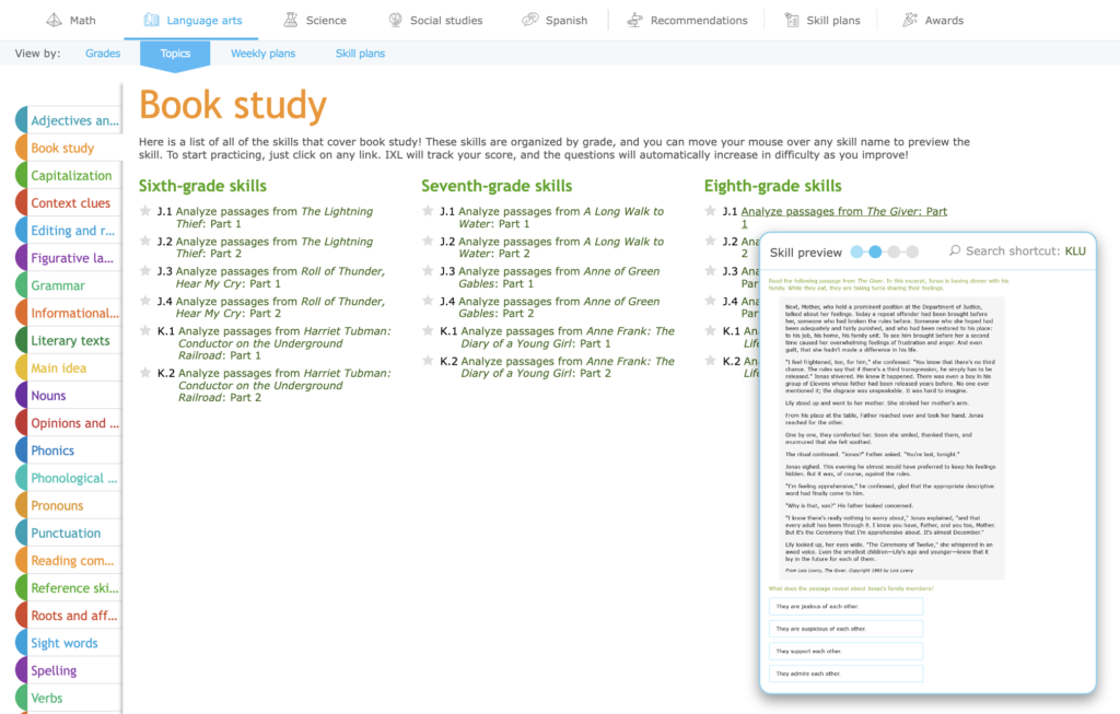Practice Close Reading With IXL s Book Study Skills IXL Official Blog