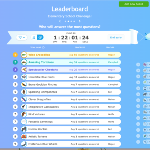 Admin and teacher view - classes leaderboard - team names - IXL ...