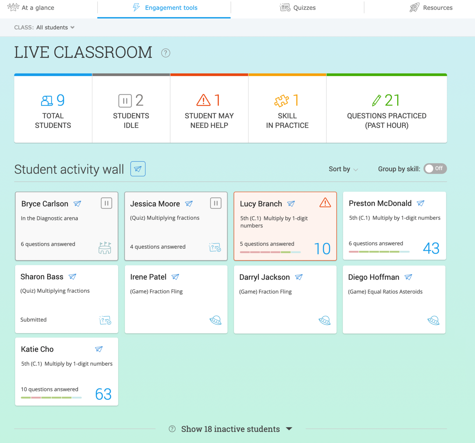 IXL games in Live Classroom report - IXL Official Blog