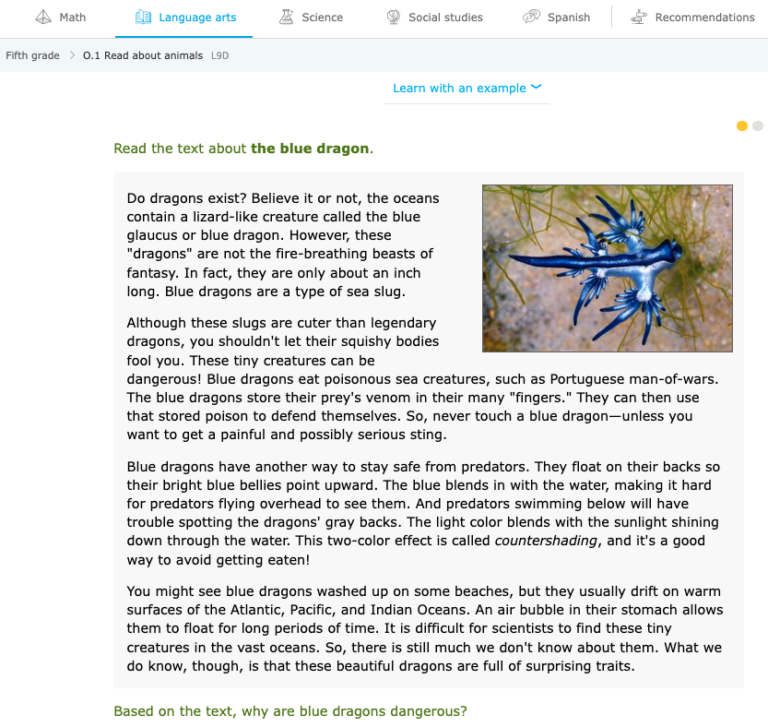 IXL Skill: O.1 Read about animals - IXL Official Blog