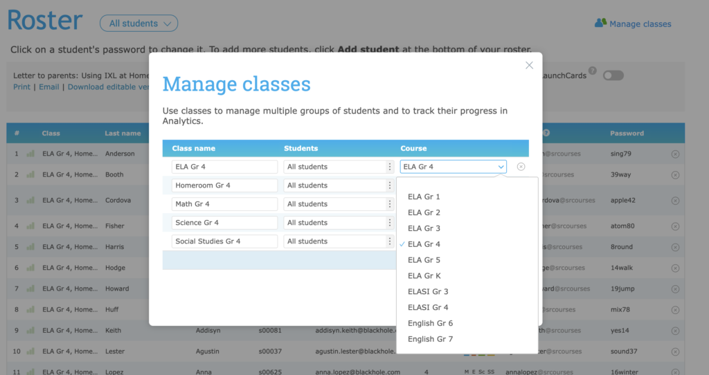 Teacher roster for site account - IXL Official Blog