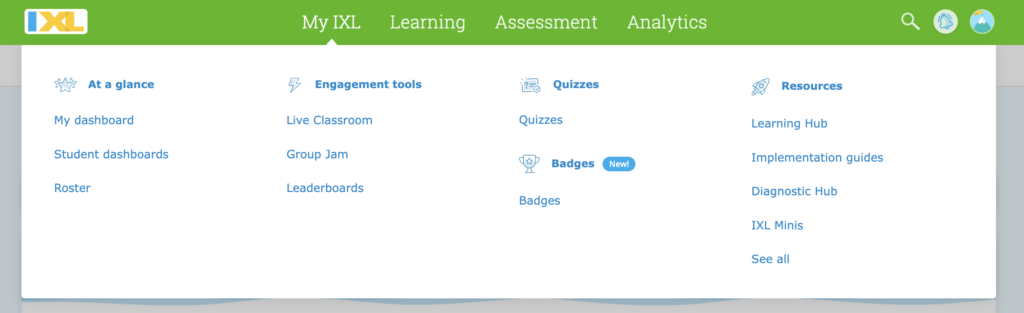 1 Badge tab - IXL Official Blog