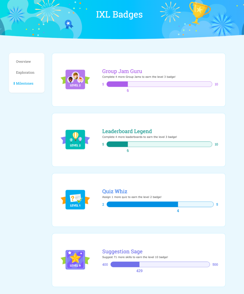 6 Milestone - IXL Official Blog