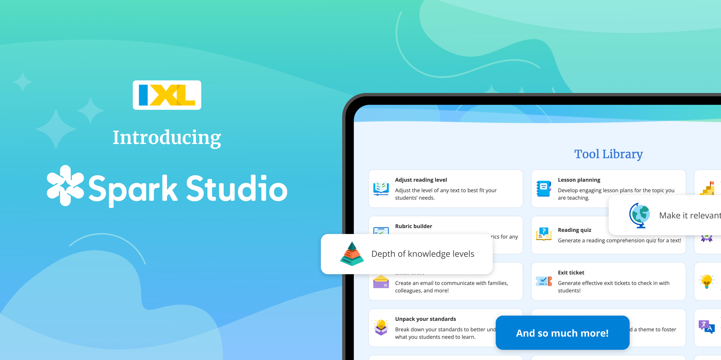 Spark Studio: The AI-powered creative workspace for teachers - IXL ...